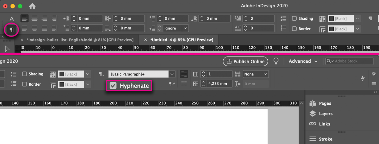 How to turn off hyphenation in InDesign (or edit it) | Redokun Blog