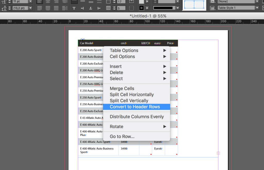Link InDesign tables to Excel | Redokun Blog