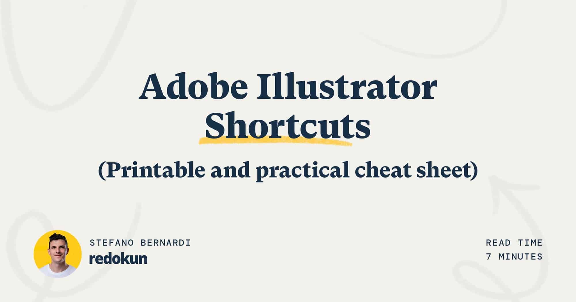Adobe Illustrator Shortcuts (Printable and practical cheat sheet ...