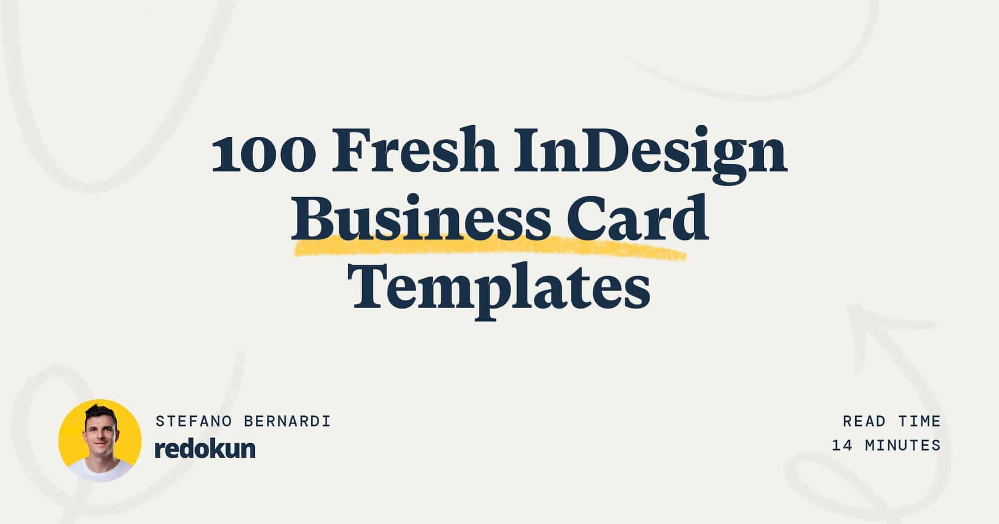 100 Fresh InDesign Business Card Templates | Redokun Blog