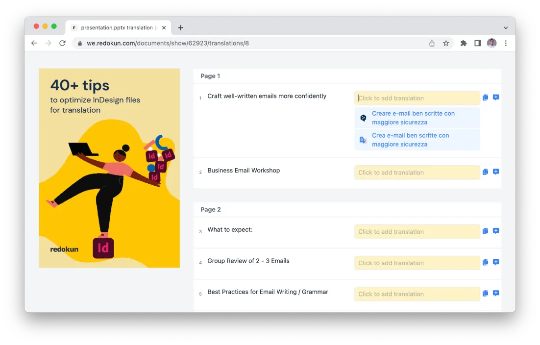 InDesign Translation Plugin