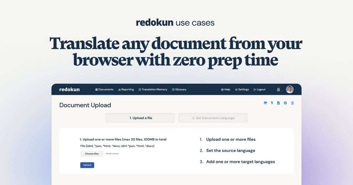 Use Cases - Online Document Translation