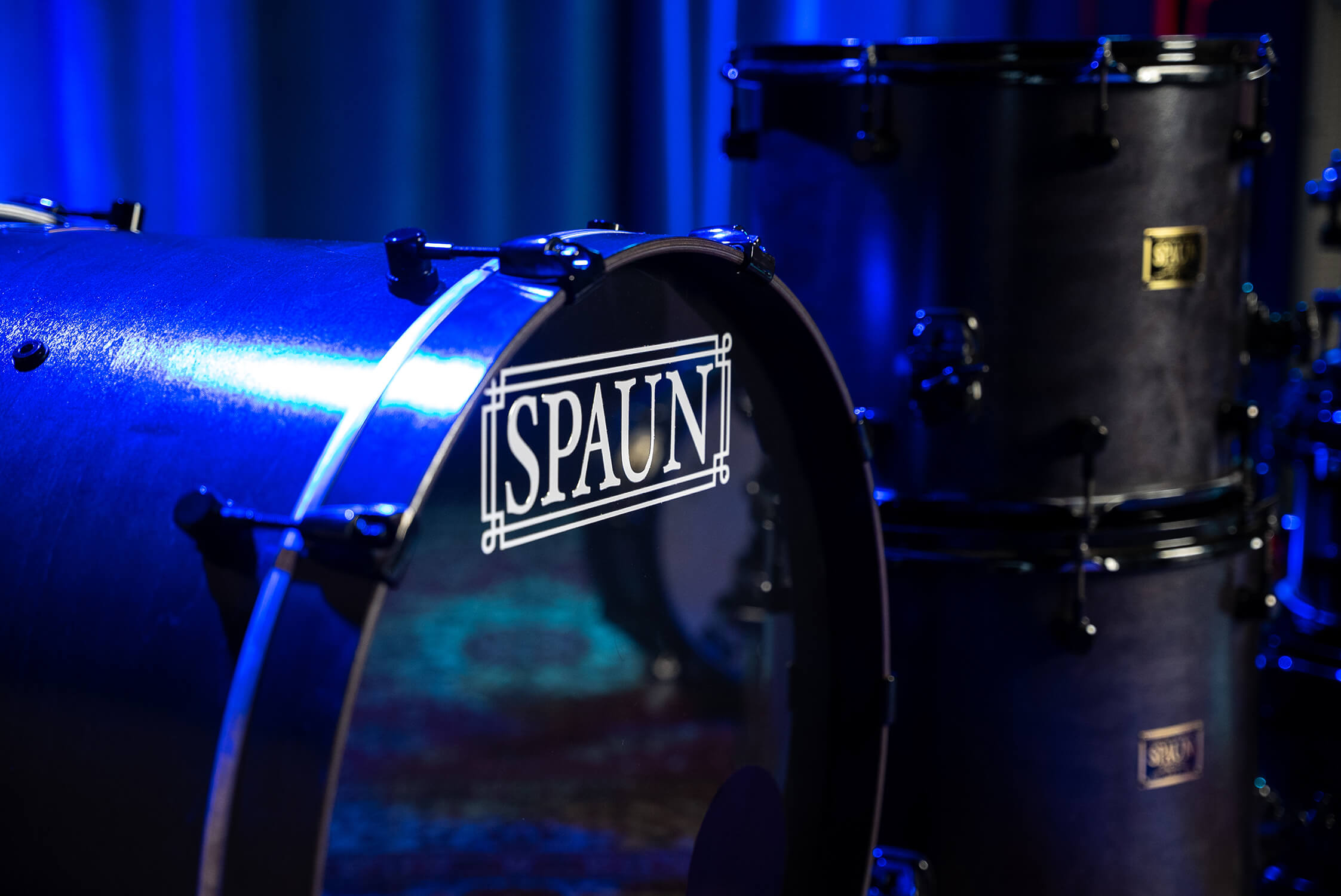 Rent Spaun Custom Series Maple Drum Kit - Black Satin