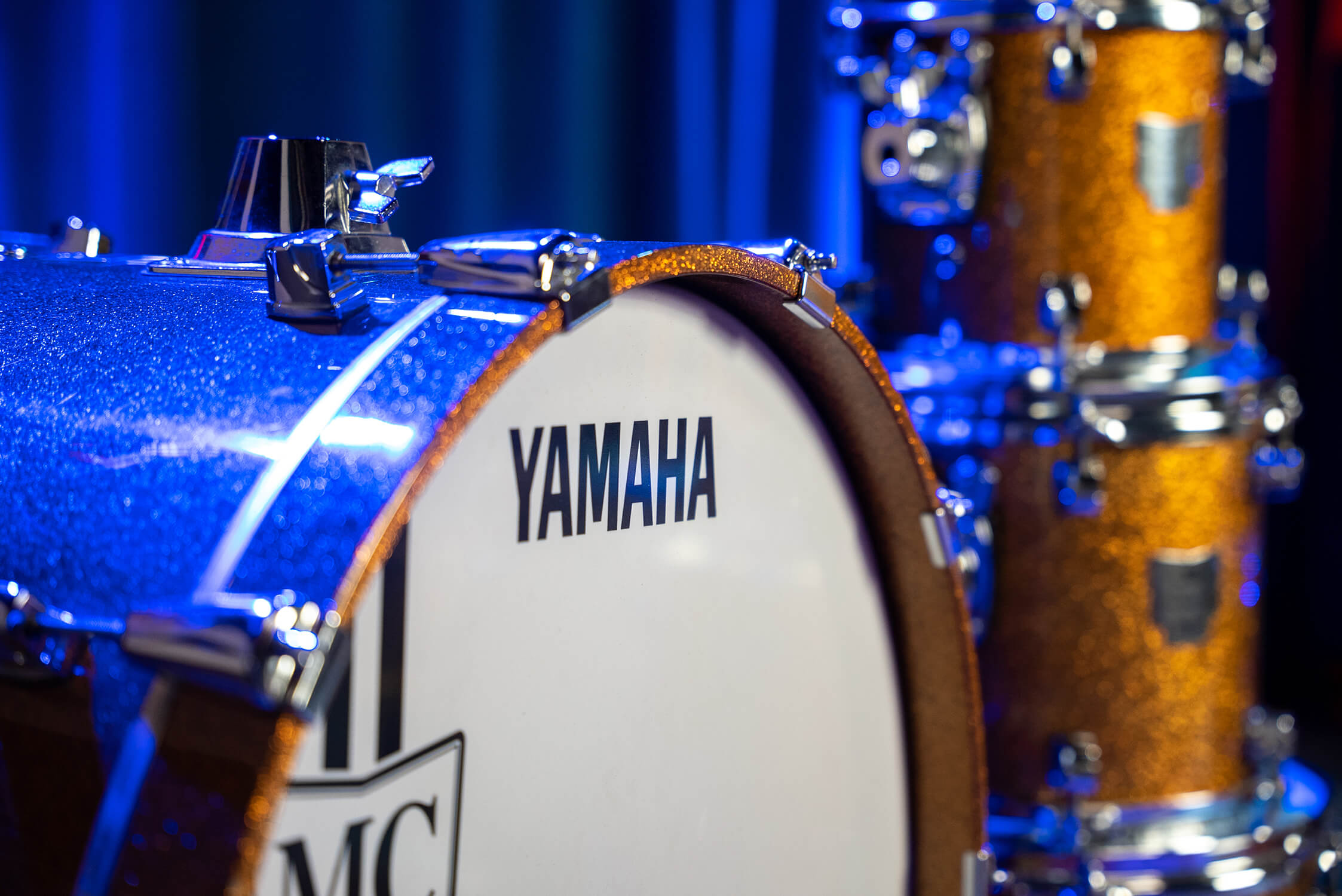 Rent Yamaha Maple Custom Drum Kit - Gold Sparkle