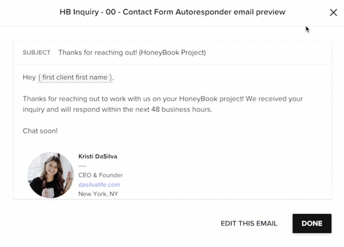 How to Create a Lead Follow-Up Sequence Inside Honeybook | DaSilva Life