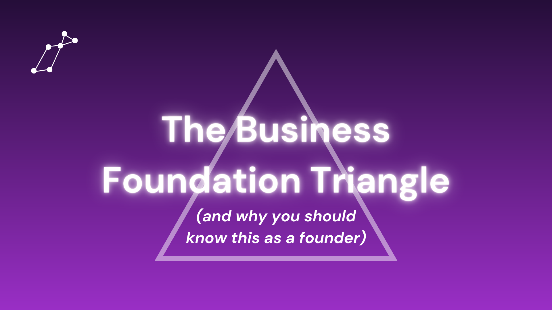 The Business Foundation Triangle: A Must for Technical Founders ...