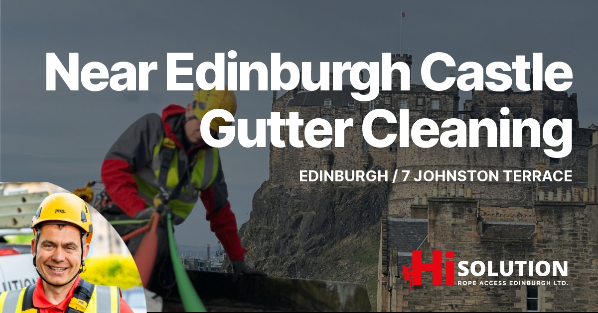 Near Edinburgh Castle Gutter Cleaning