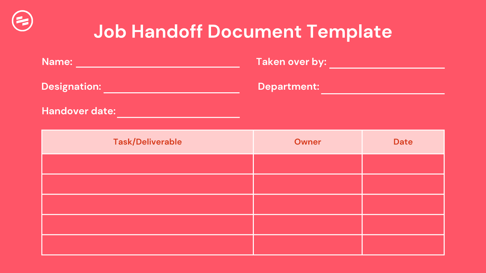 The Ultimate List Of Handover Document Templates You Need Scribe