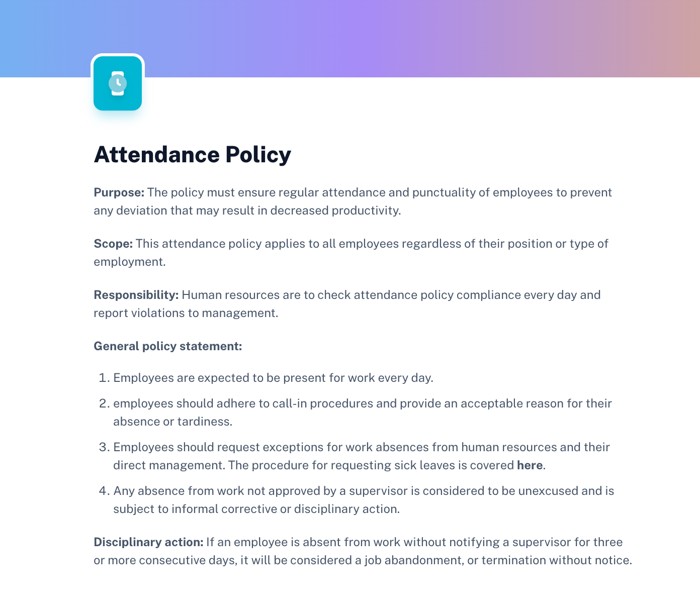 Company Policy