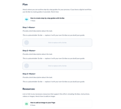 Quick Reference Guide Template | Scribe