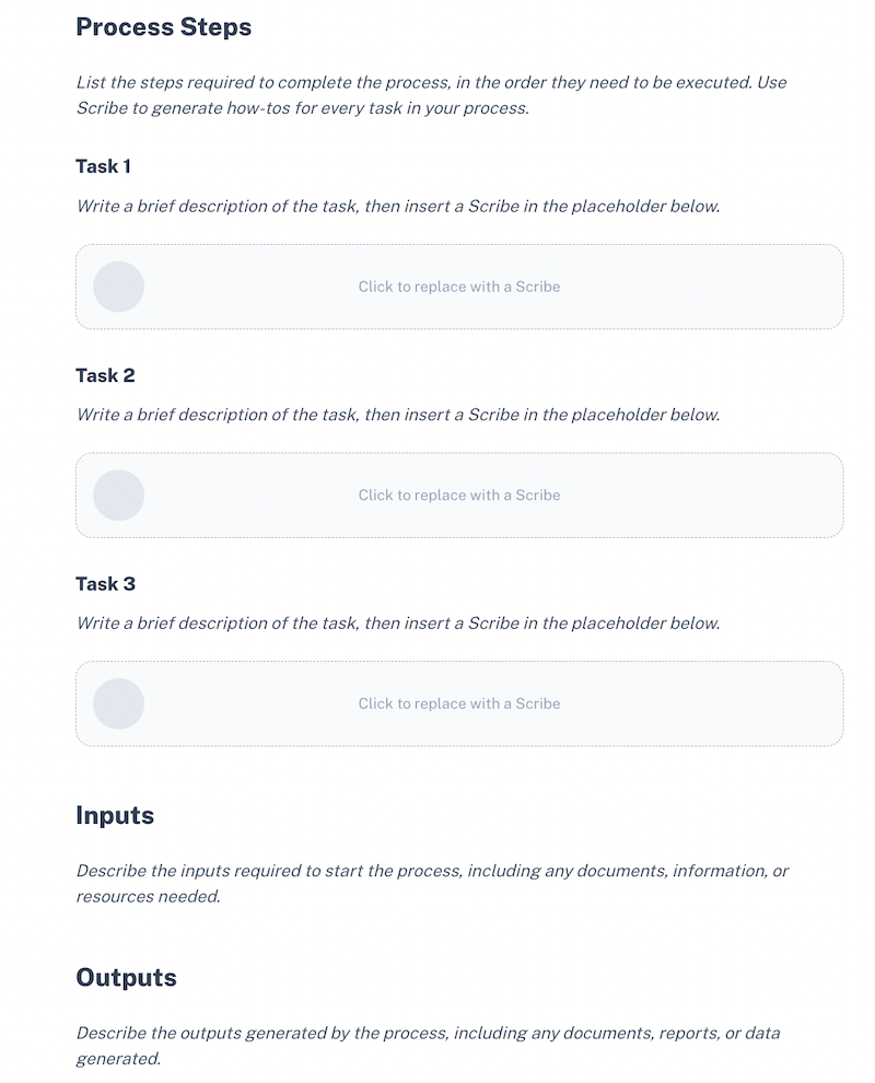 Process Documentation Template | Scribe