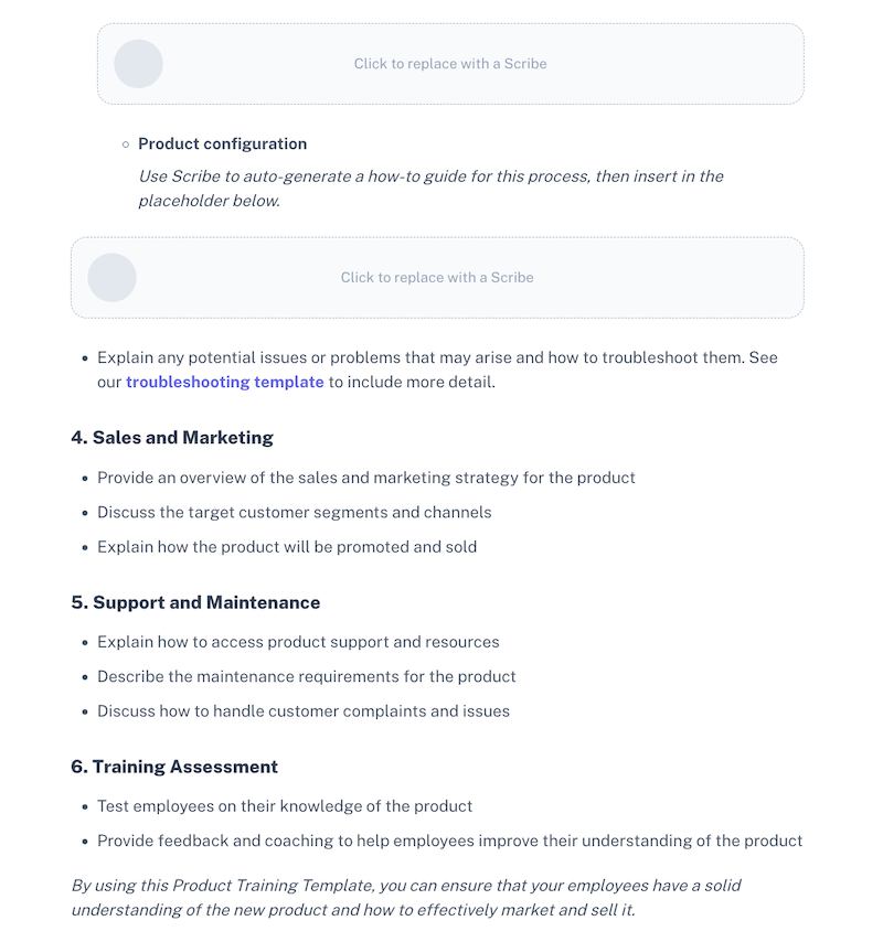 Product Training Plan Template | Scribe
