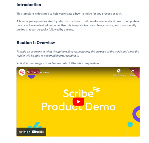 How-To Guide Template | Scribe