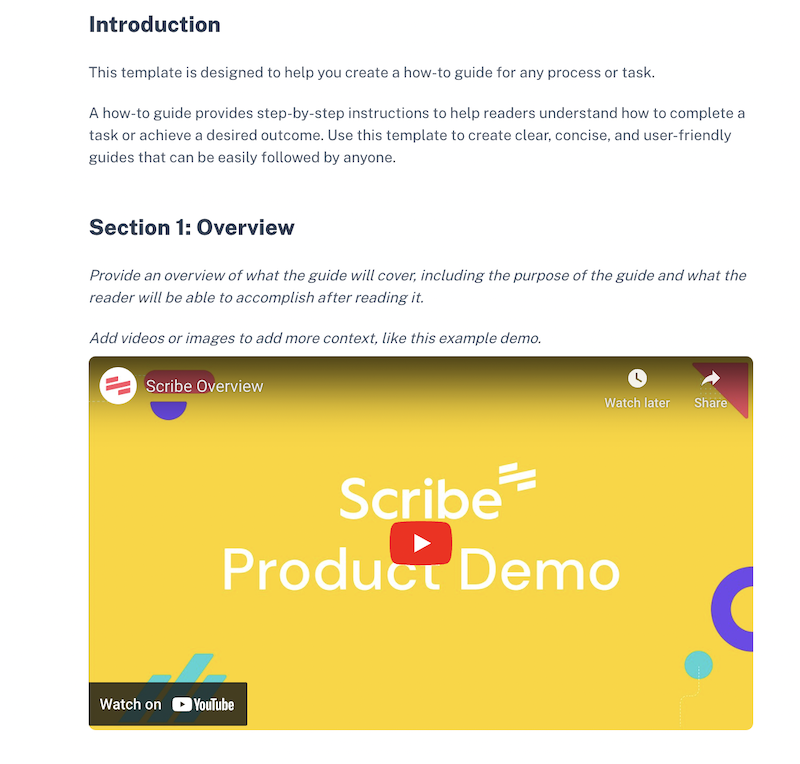 How-To Guide Template | Scribe
