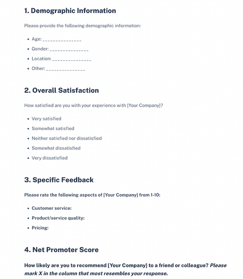 Customer Satisfaction Template | Scribe