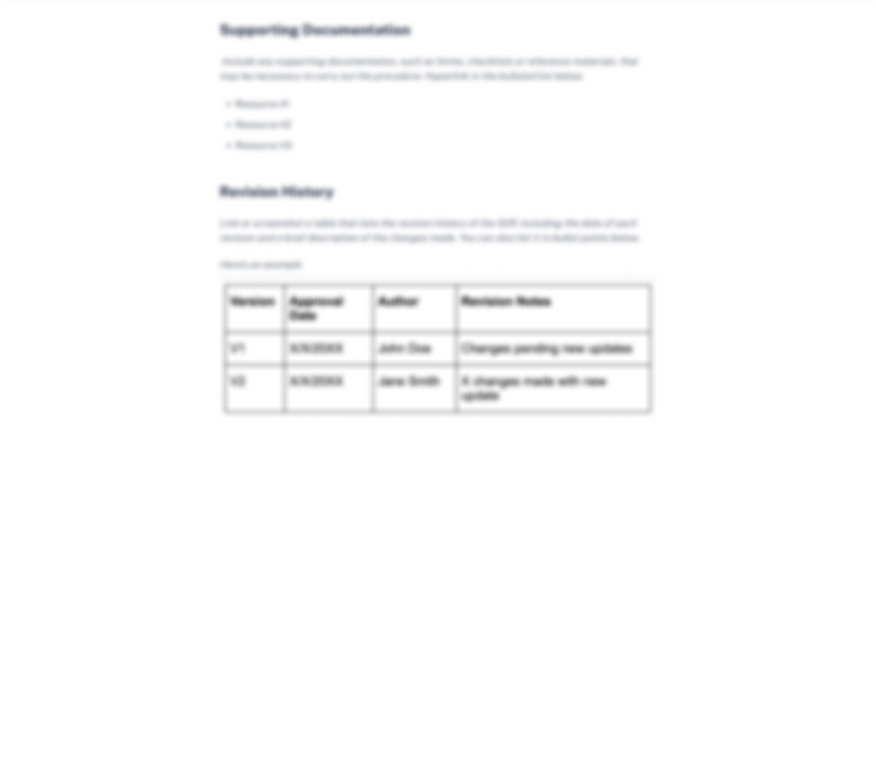 Standard Operating Procedure (SOP) Template | Scribe