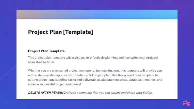 14 Free Project Plan Templates for All Teams | Scribe
