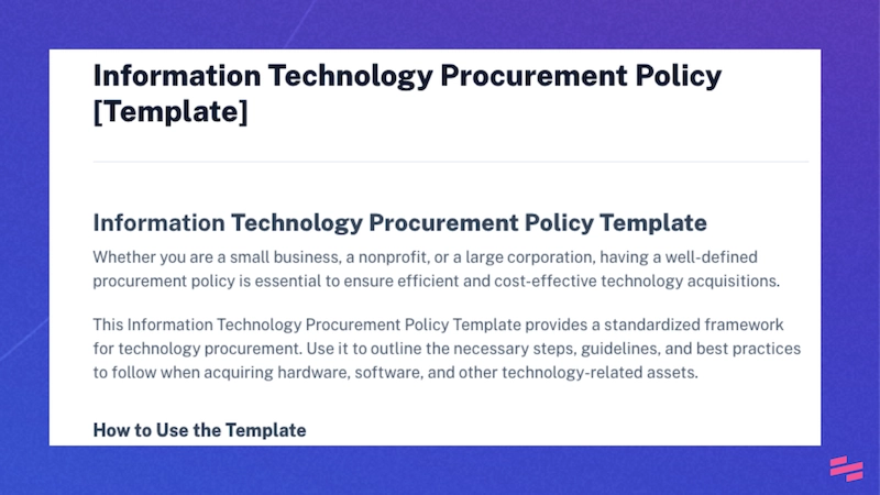15 Free Policy and Procedure Templates | Scribe