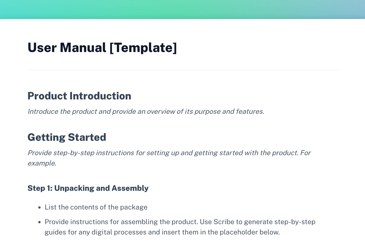 How to Write an Easy-to-Follow User Manual [+Free Templates] | Scribe