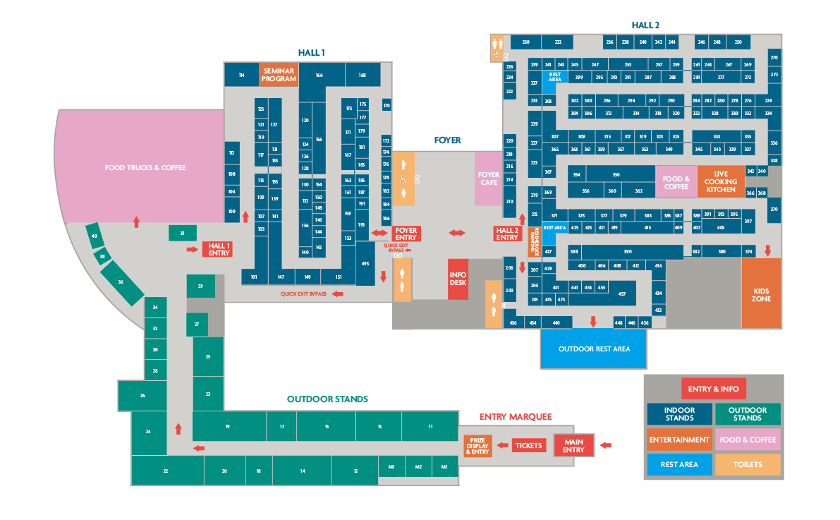Floor Plan Exhibitor Map Tauranga Home Show 2-4 May 2025 Mercury Arena ...