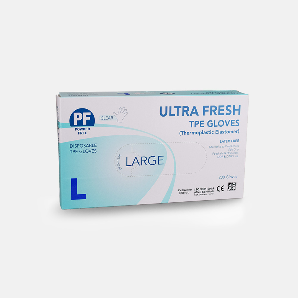 ULTRA FRESH Black Nitro Nitrile Disposable Gloves