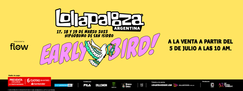 Lollapalooza Argentina 2023 | 17, 18 y 19 de marzo en el Hipódromo de ...
