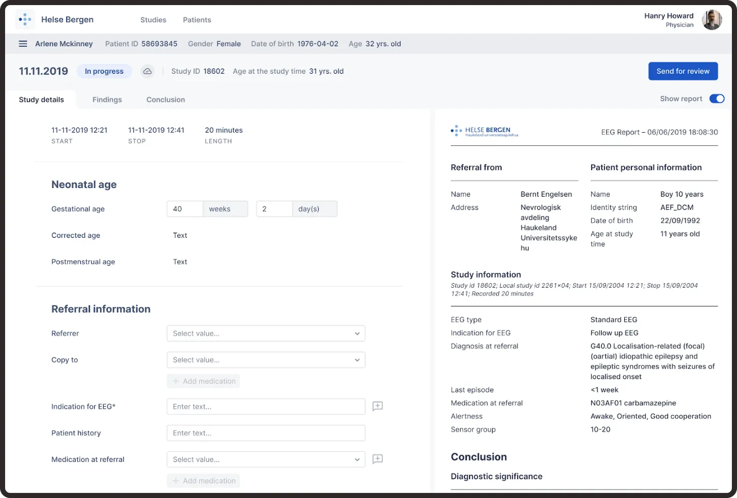 Web service for precise neurological EEG diagnosing | Rolique