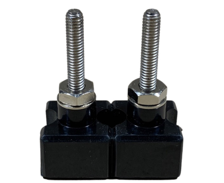 Block Terminal 1X2 W/Flat Washer & Nuts