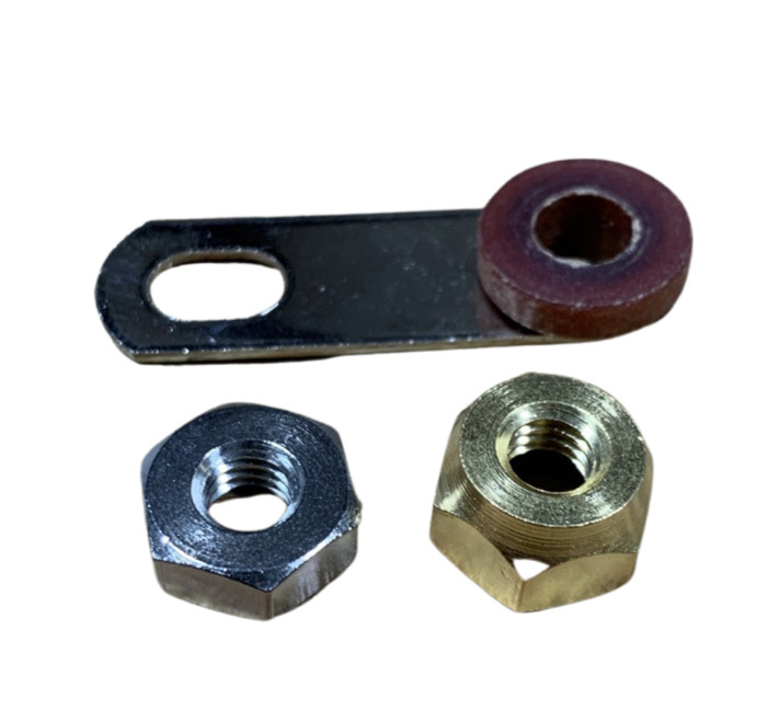 TEST LINK STRAIGHT 1" W/INSERT, GOLD & CLAMP NUT