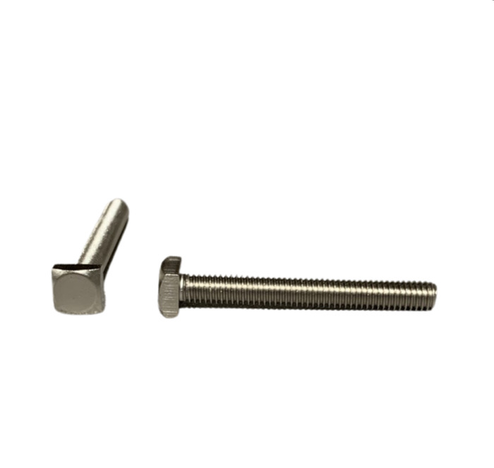 STUD GROUND SQ HD TRIMMED 14-24 X 2 NICKEL PLATED