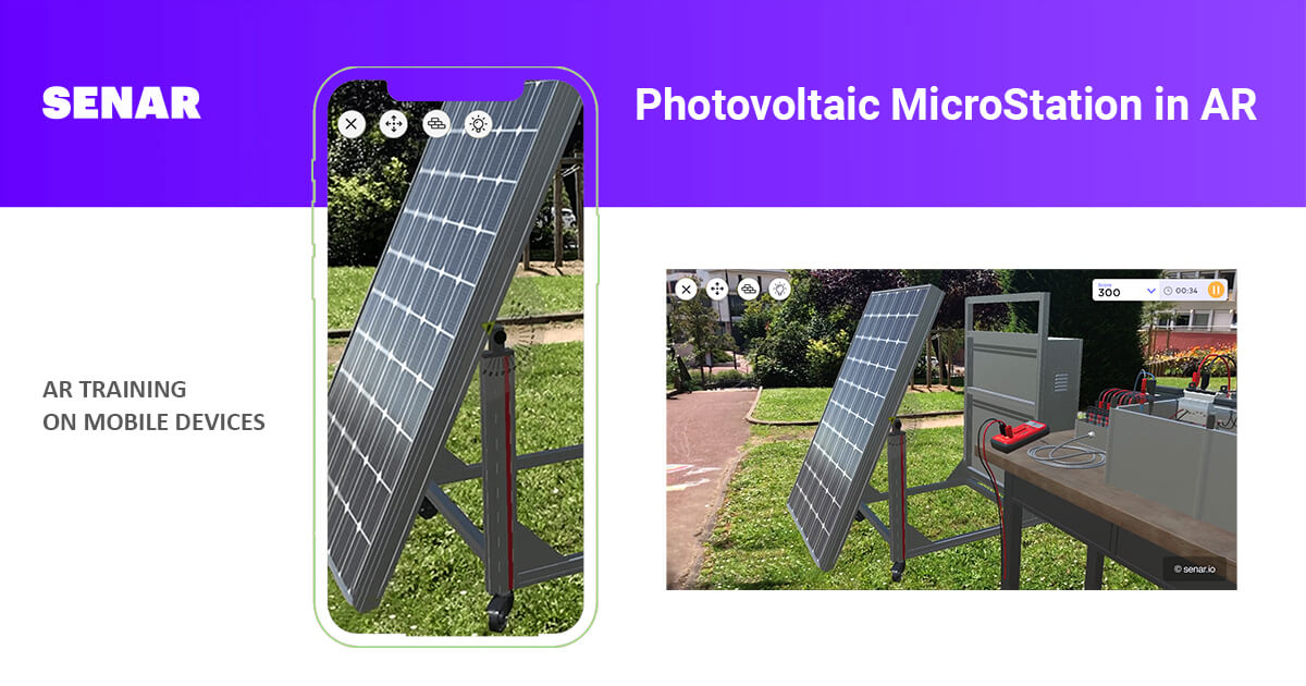 Practical Training on a Photovoltaic MicroStation in AR