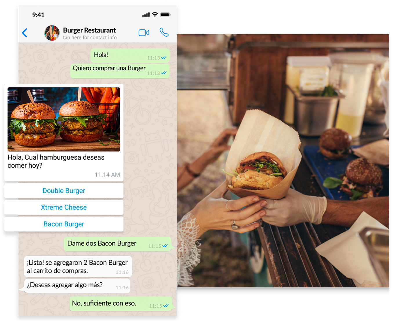Restaurant chatbots and customer service automation.