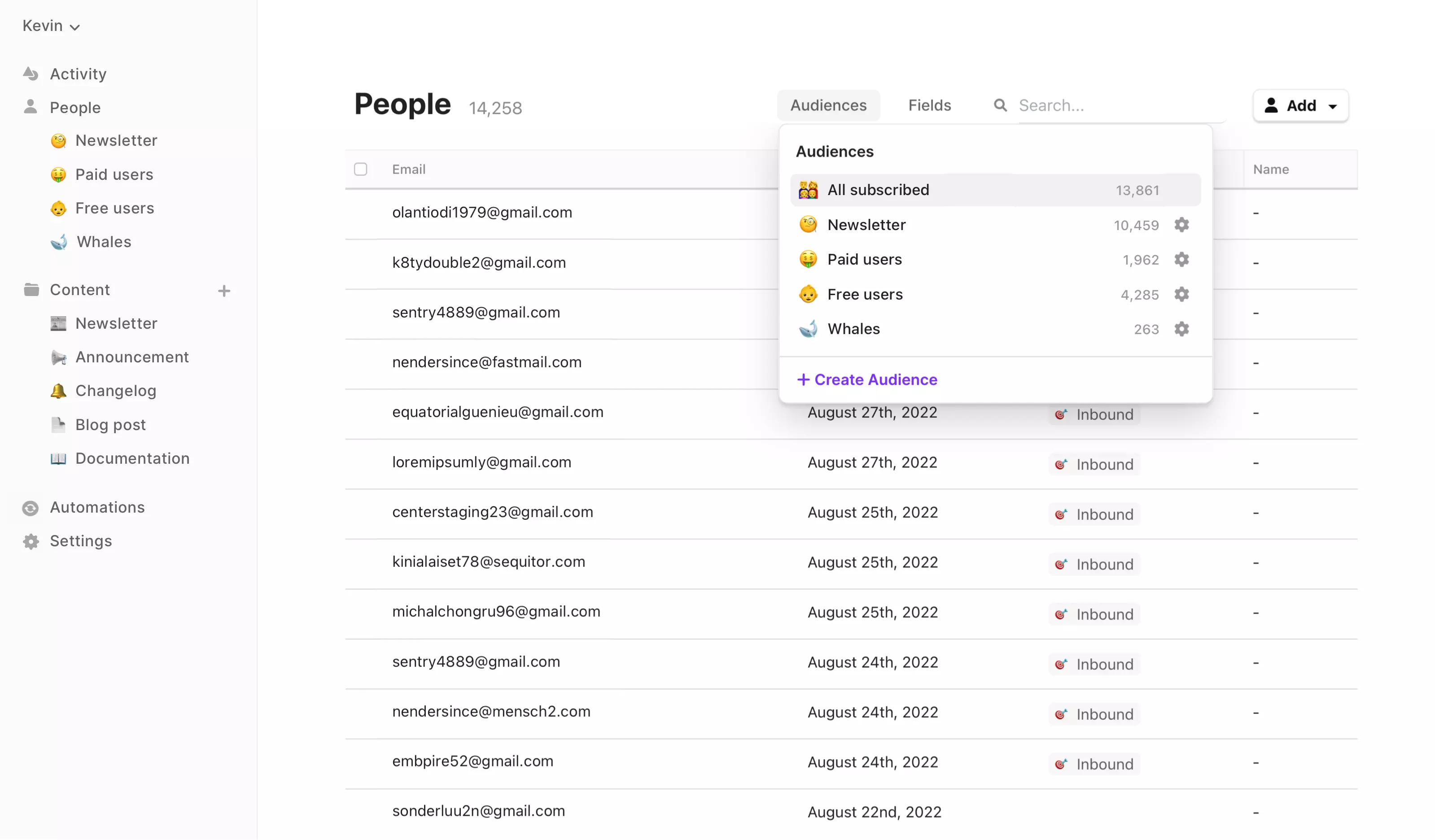 The best email newsletter platform for companies | Audienceful