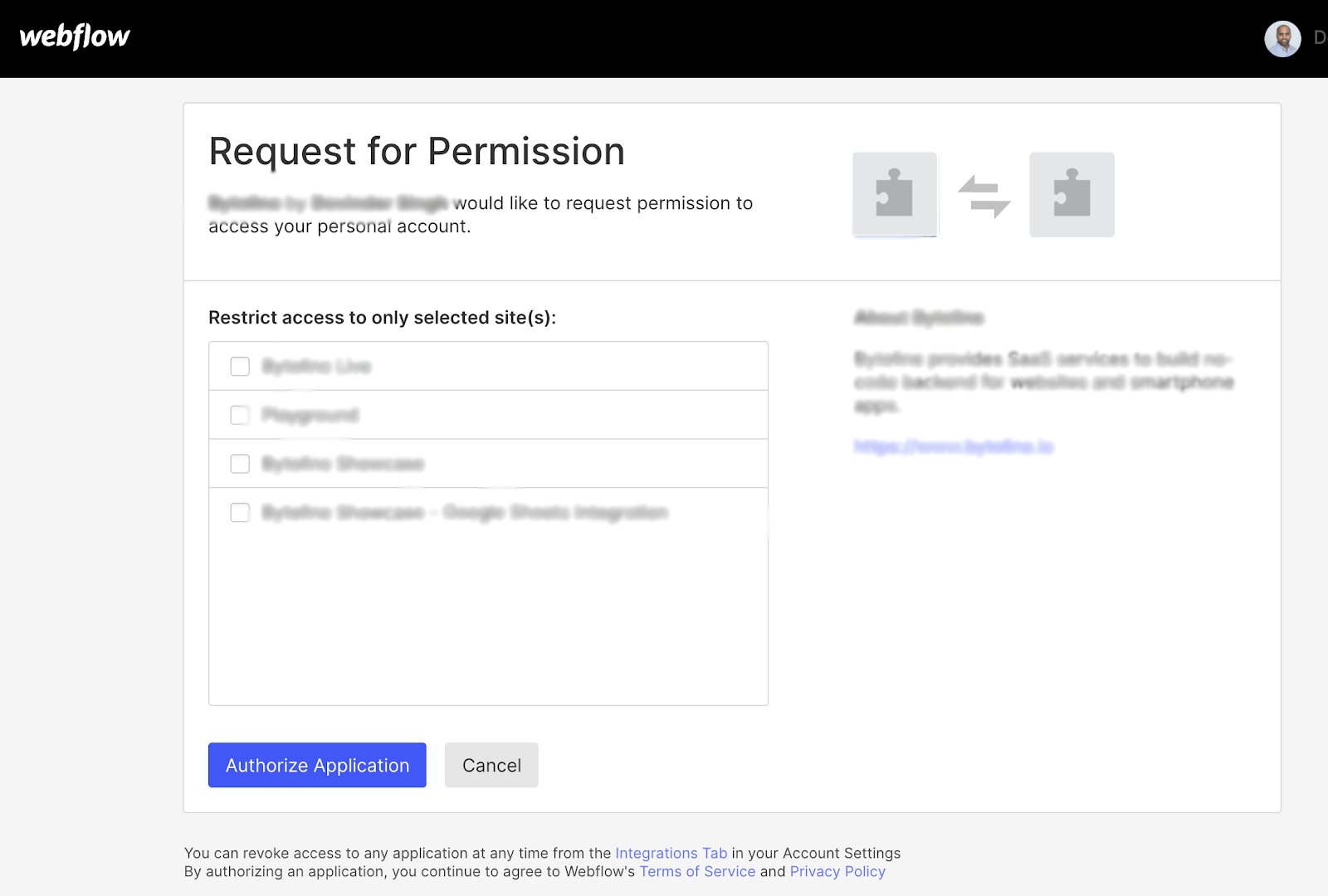 Setup Webflow publishing