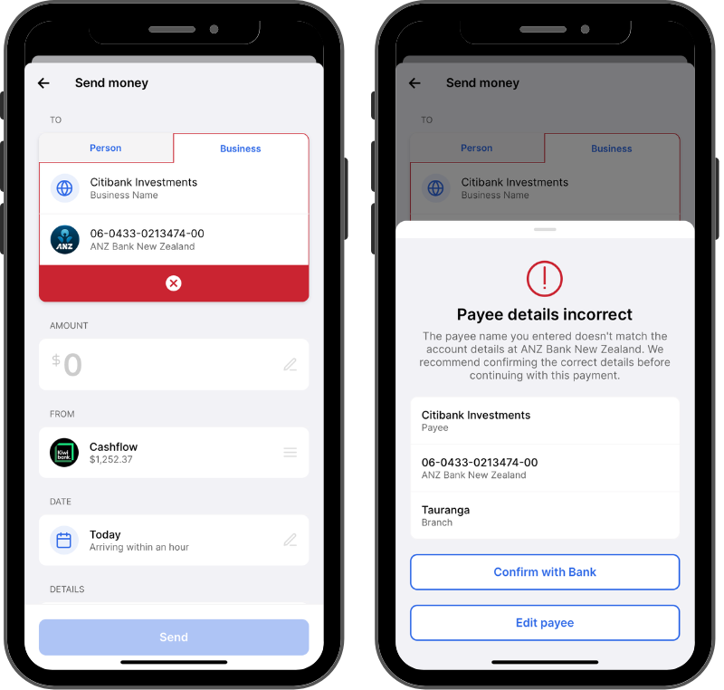 Payee verification in New Zealand
