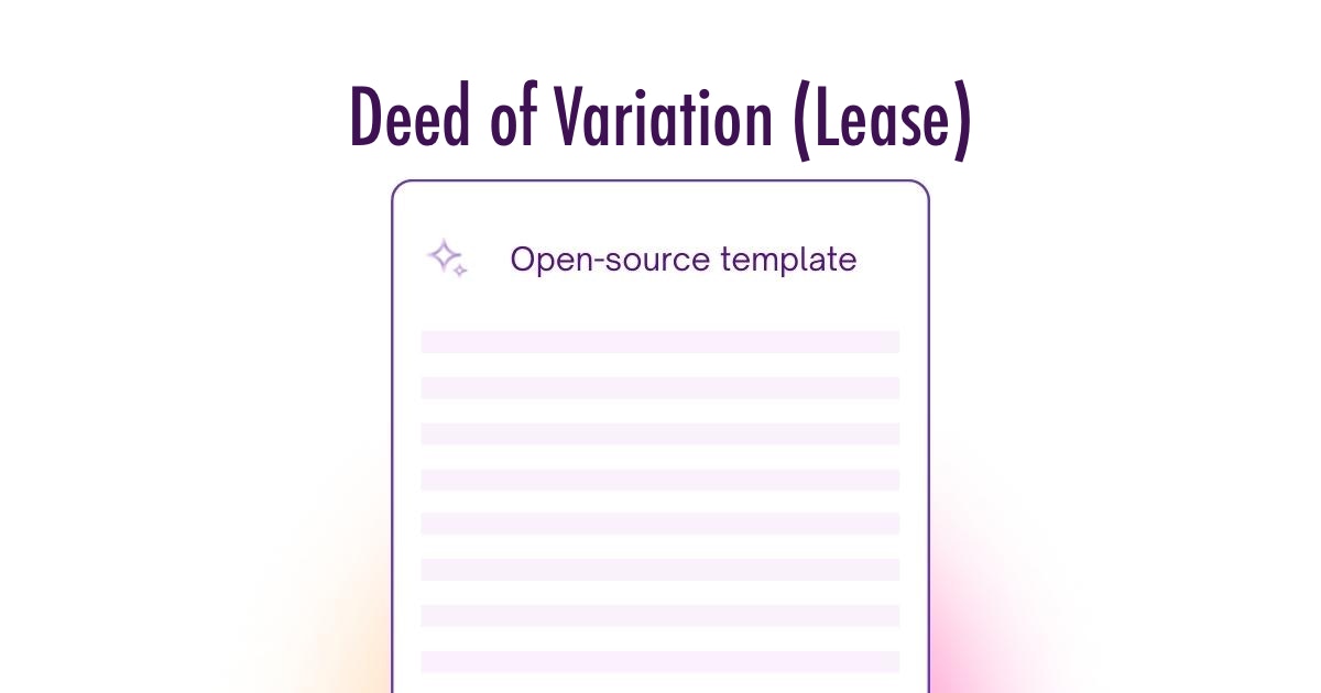 Deed of Variation (Lease) Template - UK