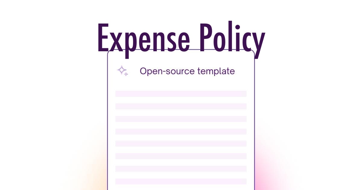 Expense Policy Template - UK
