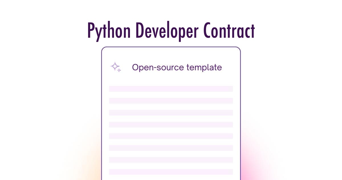 Python Developer Contract Template Uk