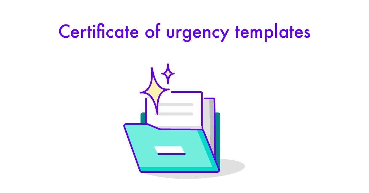 💶 Certificate of urgency templates - UK
