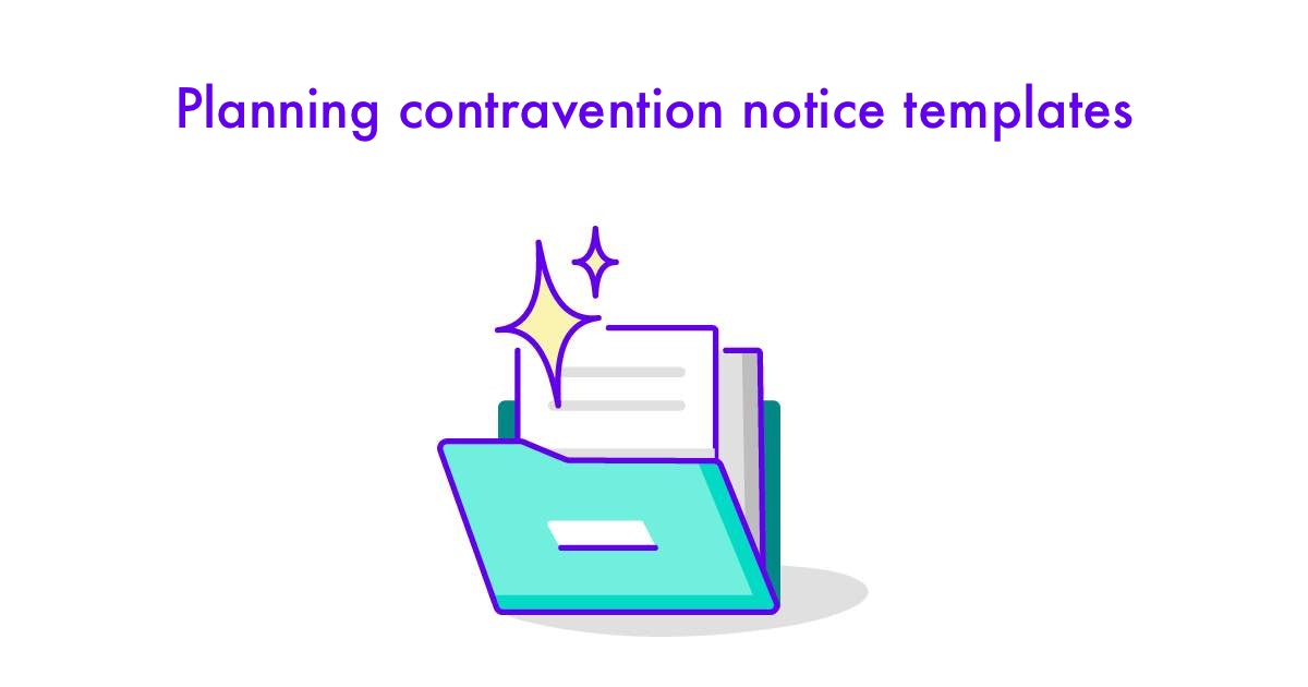 📰 Planning contravention notice templates - UK