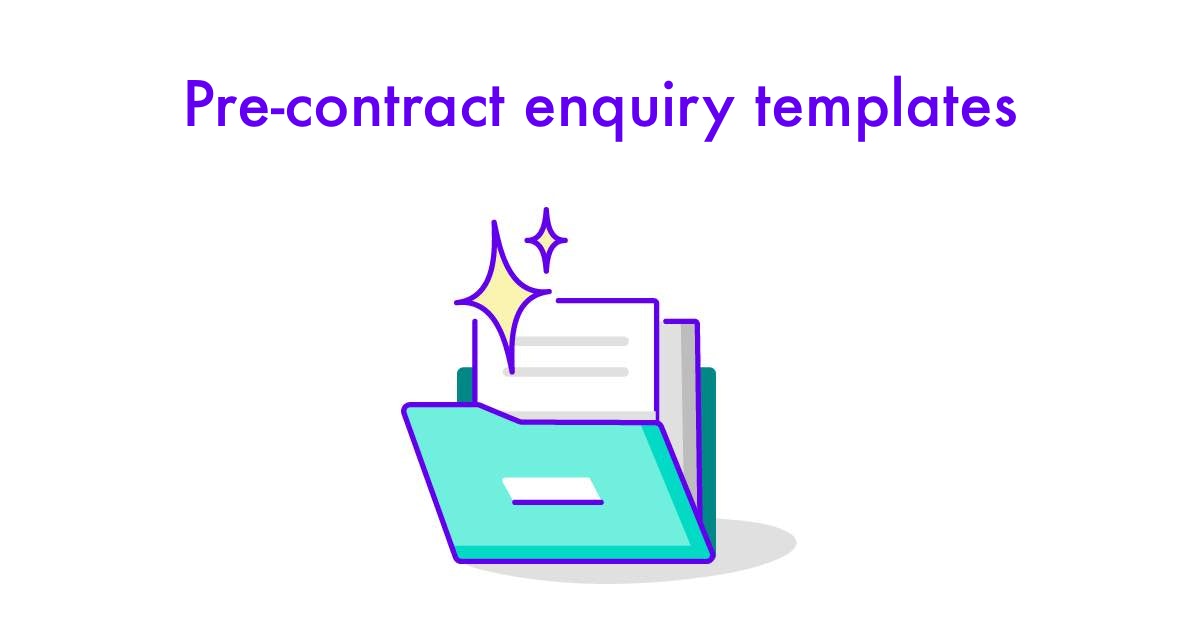 ☘️ Pre-contract enquiry templates - UK