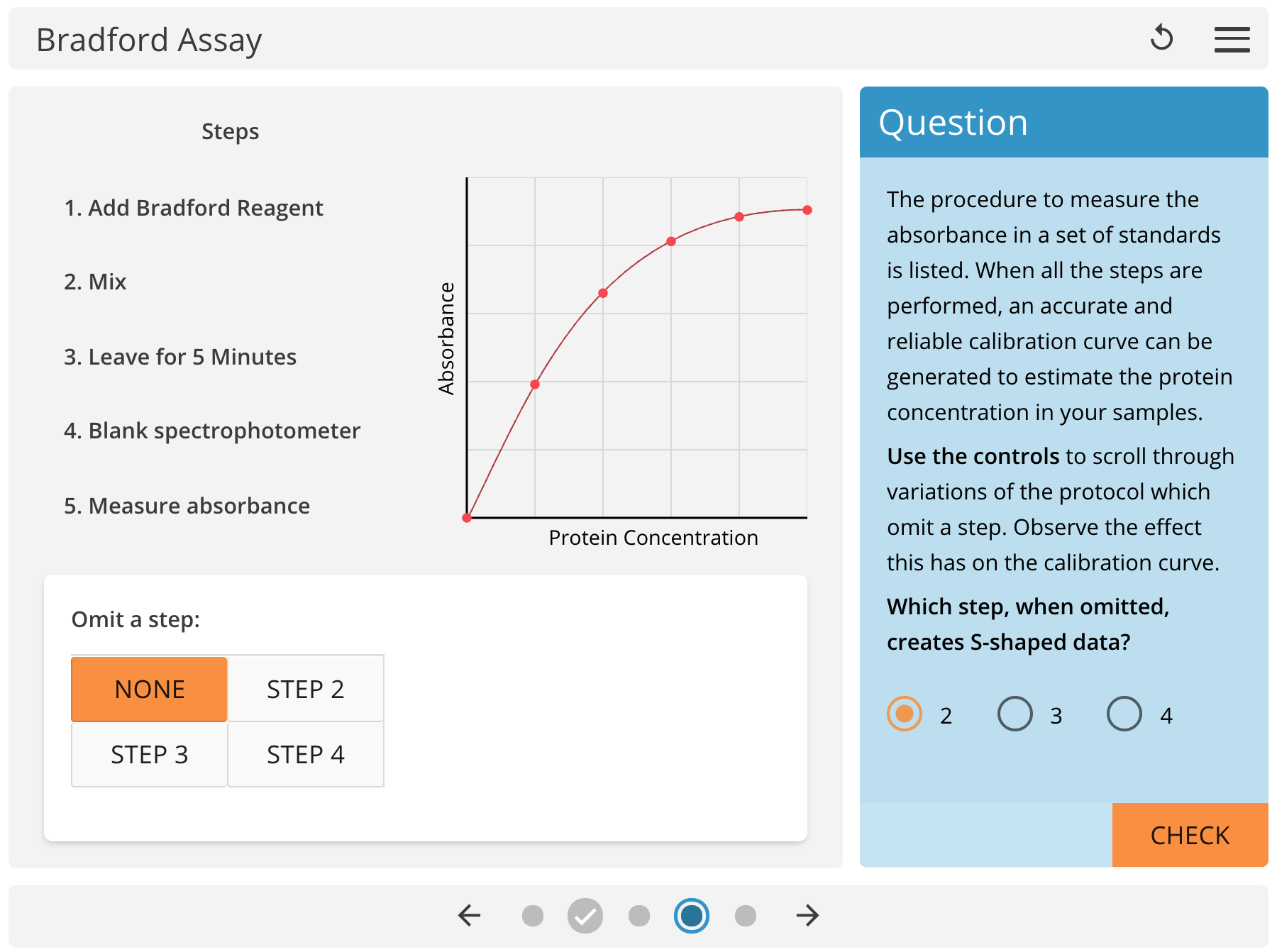 LearnSci LabSim: Bradford Assay