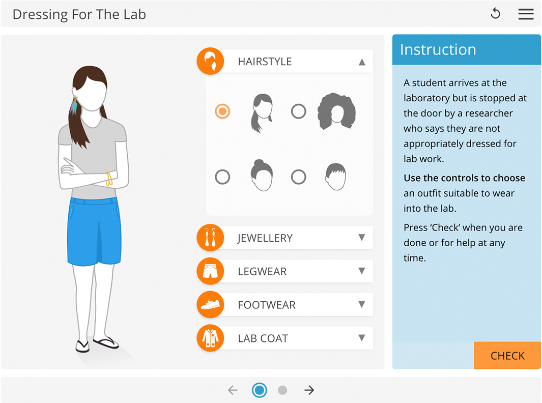 LearnSci LabSim: Dressing for the Lab
