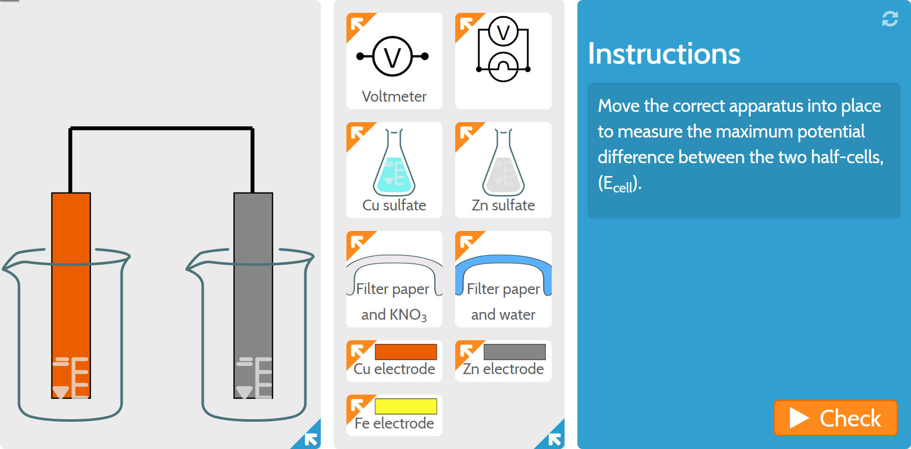 LearnSci LabSim: Electrochemical Cells
