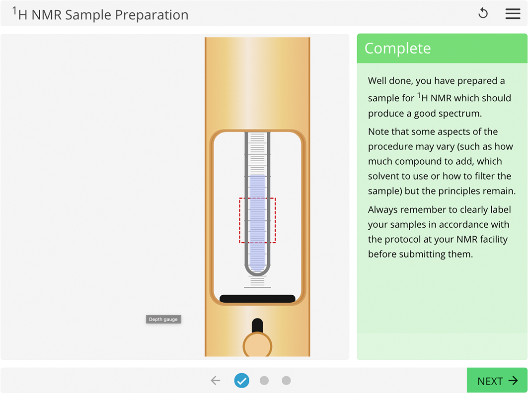 LearnSci LabSim: Proton NMR: Sample Preparation