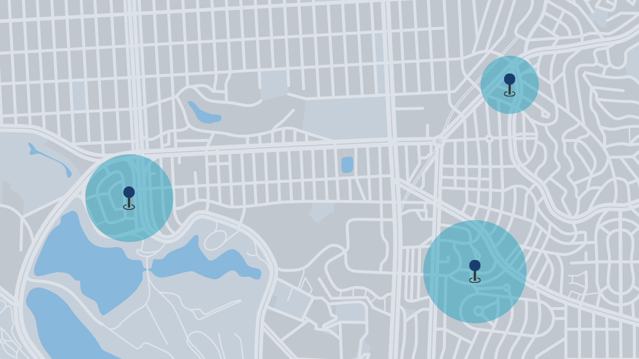 Catchment area analysis based on distance and foot traffic