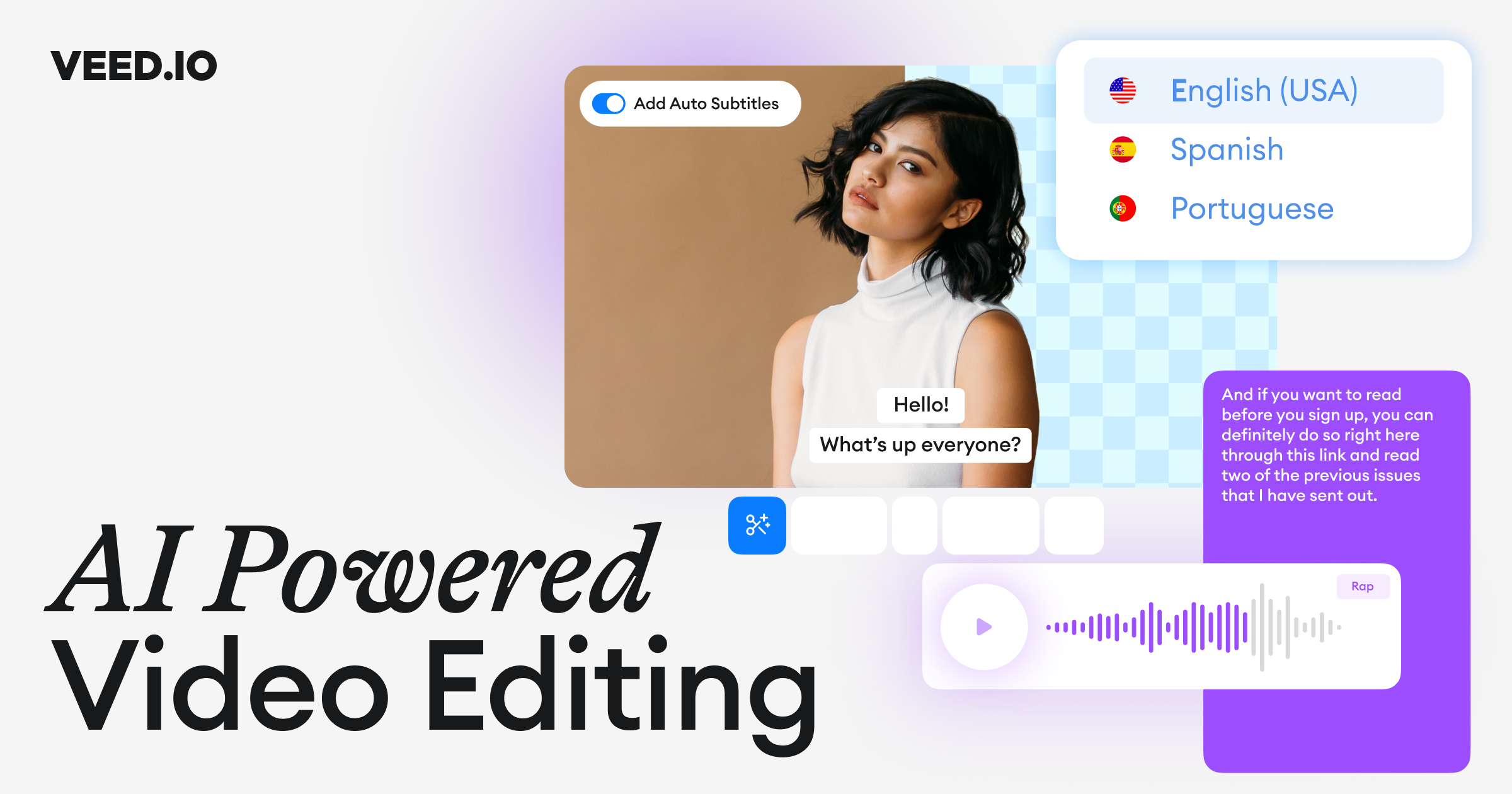 AI Powered Video Editing - VEED AI