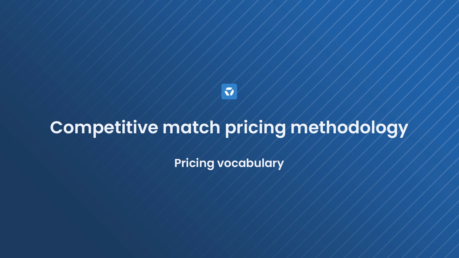 What's Competitive match pricing methodology?
