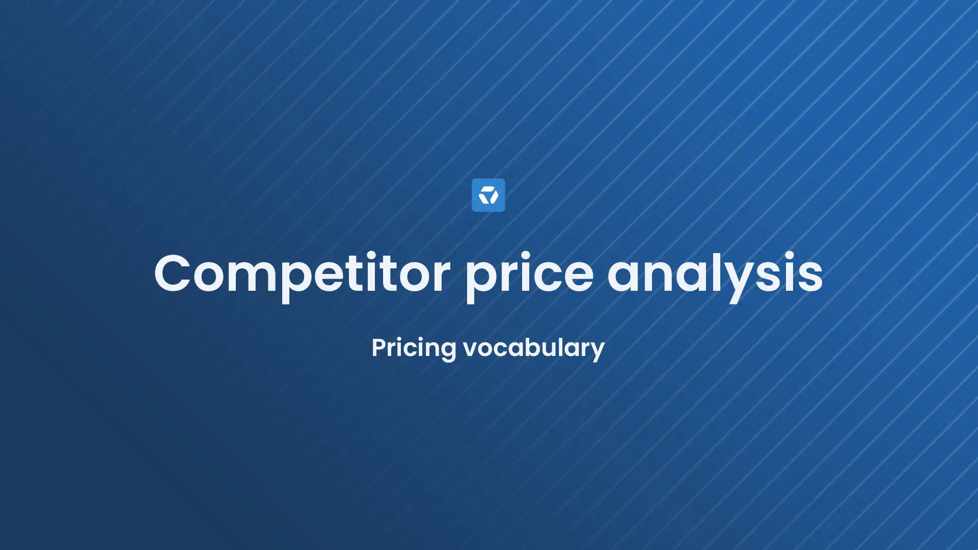 What's Competitor price analysis?