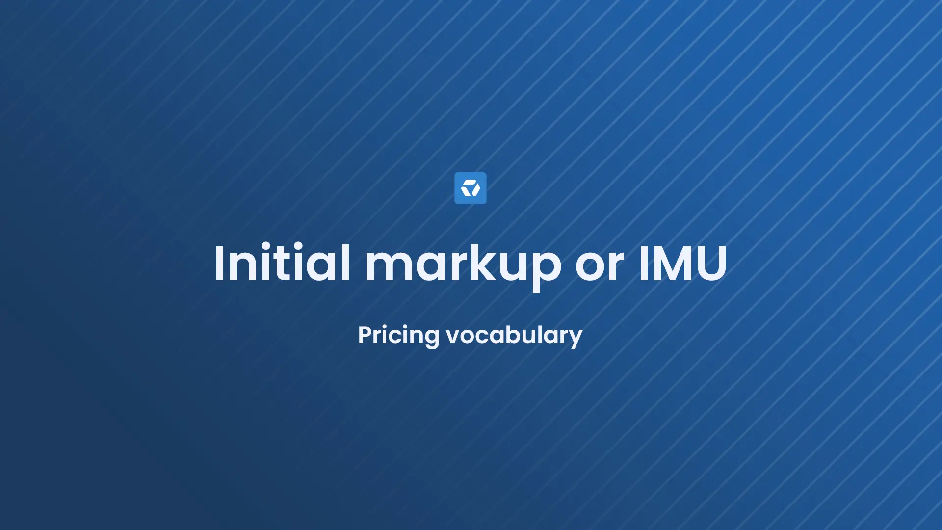 What's Initial markup or IMU?